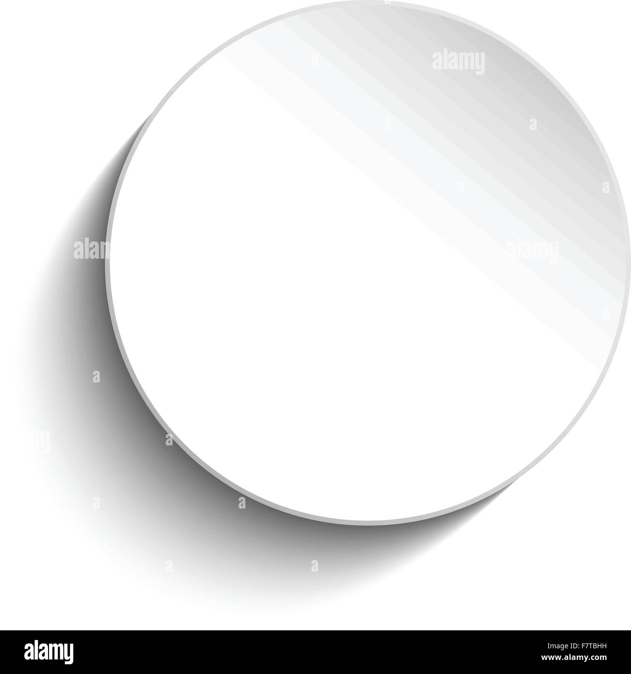 White Circle Button on White Background Stock Vector Image & Art - Alamy