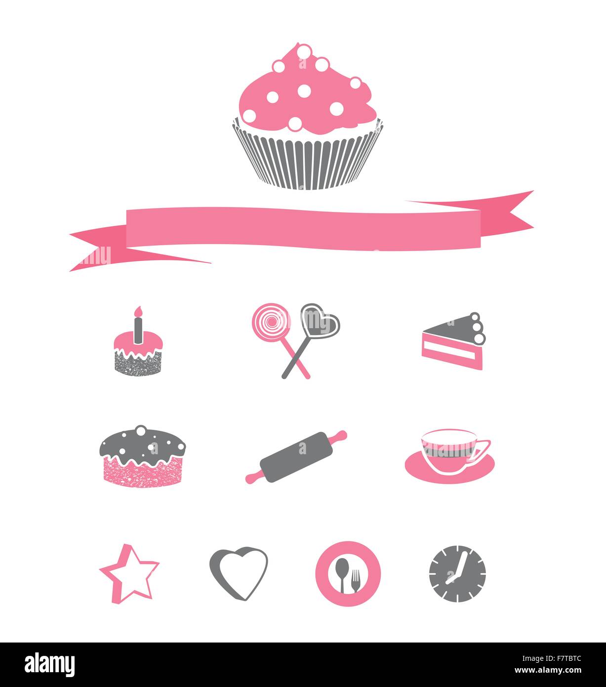 Pink candles Stock Vector Images - Alamy