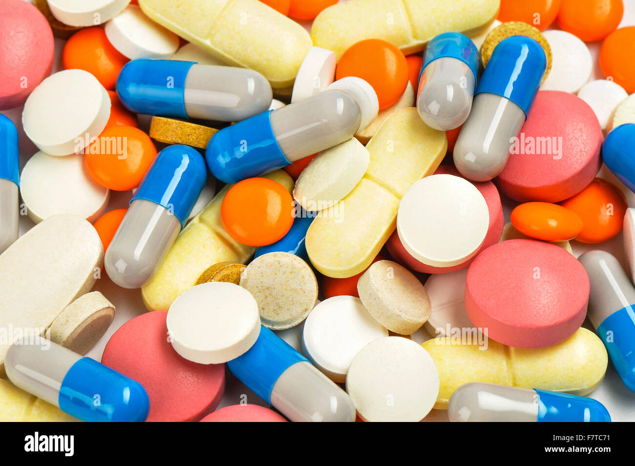 Many colorful medicines. Background or texture Stock Photo - Alamy