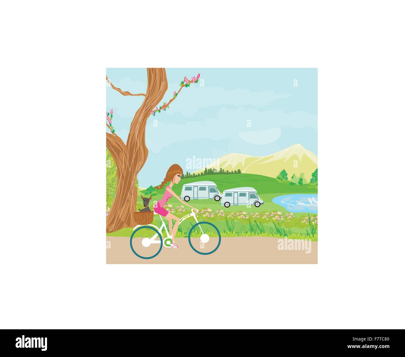 Bike Sightseeing Stock Vector Images Alamy