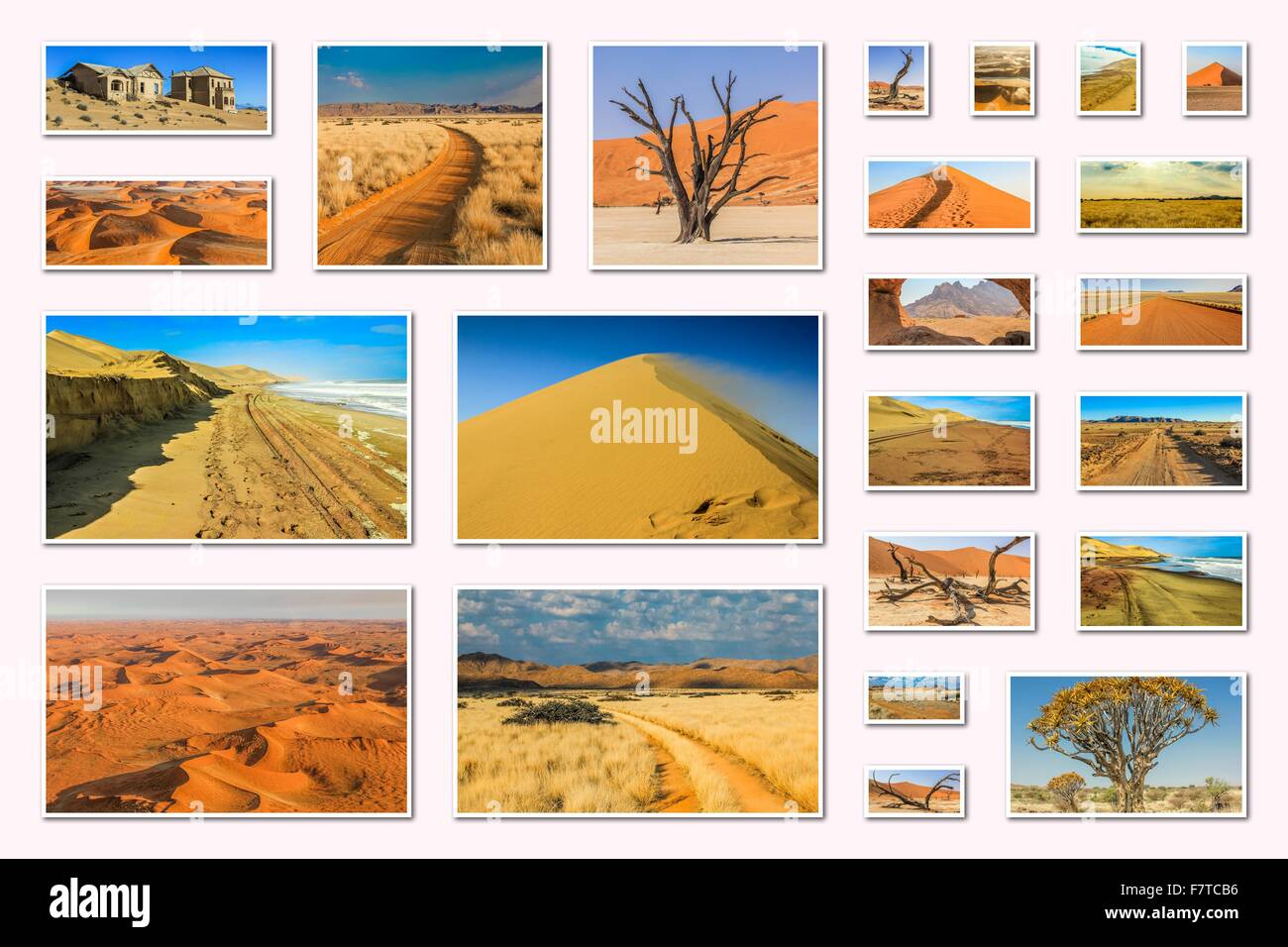 Namibia pictures collage Stock Photo - Alamy