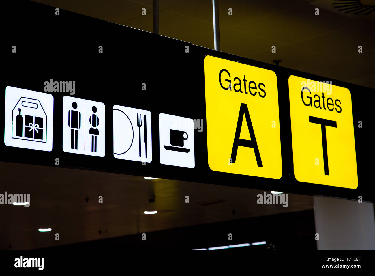 Information sign in an airport departure terminal Stock Photo - Alamy