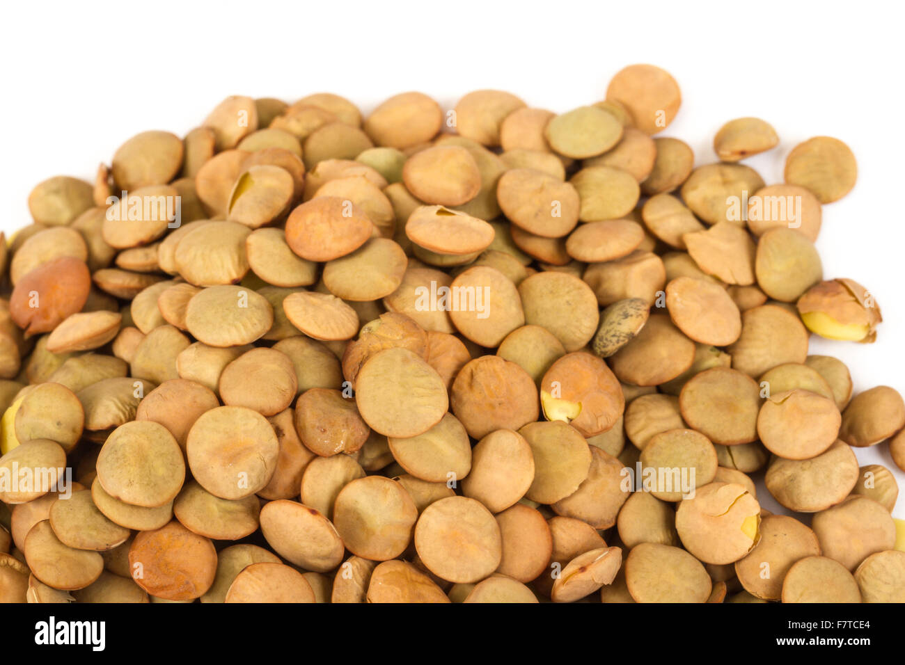 Lentils Isolated on White Background Stock Photo - Alamy