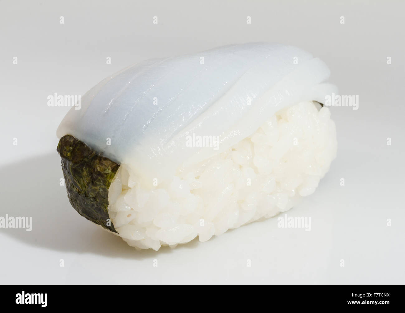 Japanese squid sushi Stock Photo - Alamy