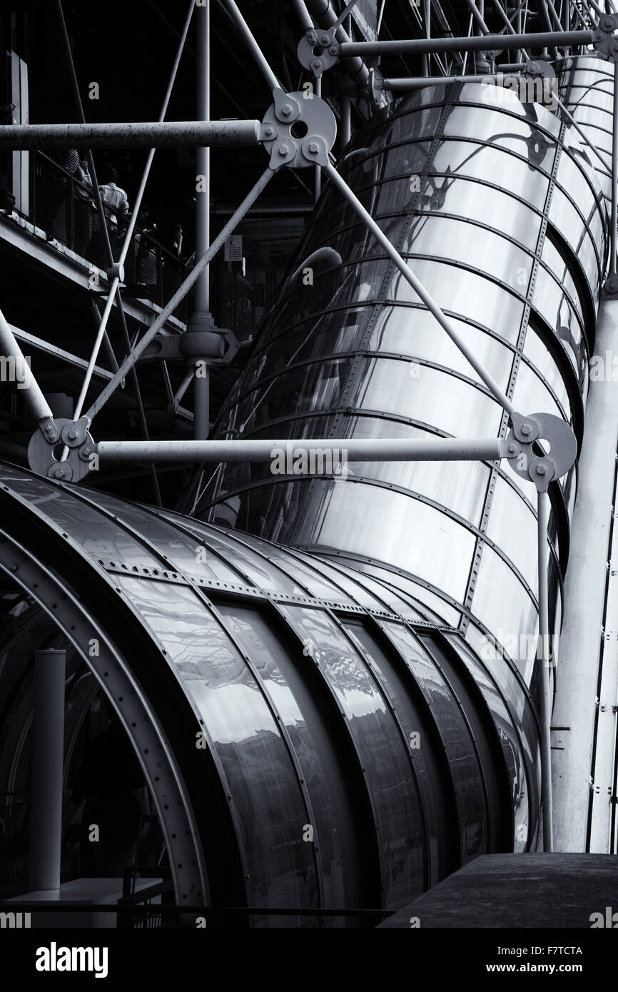 The Centre Pompidou in Paris designed in the style of high-tech ...