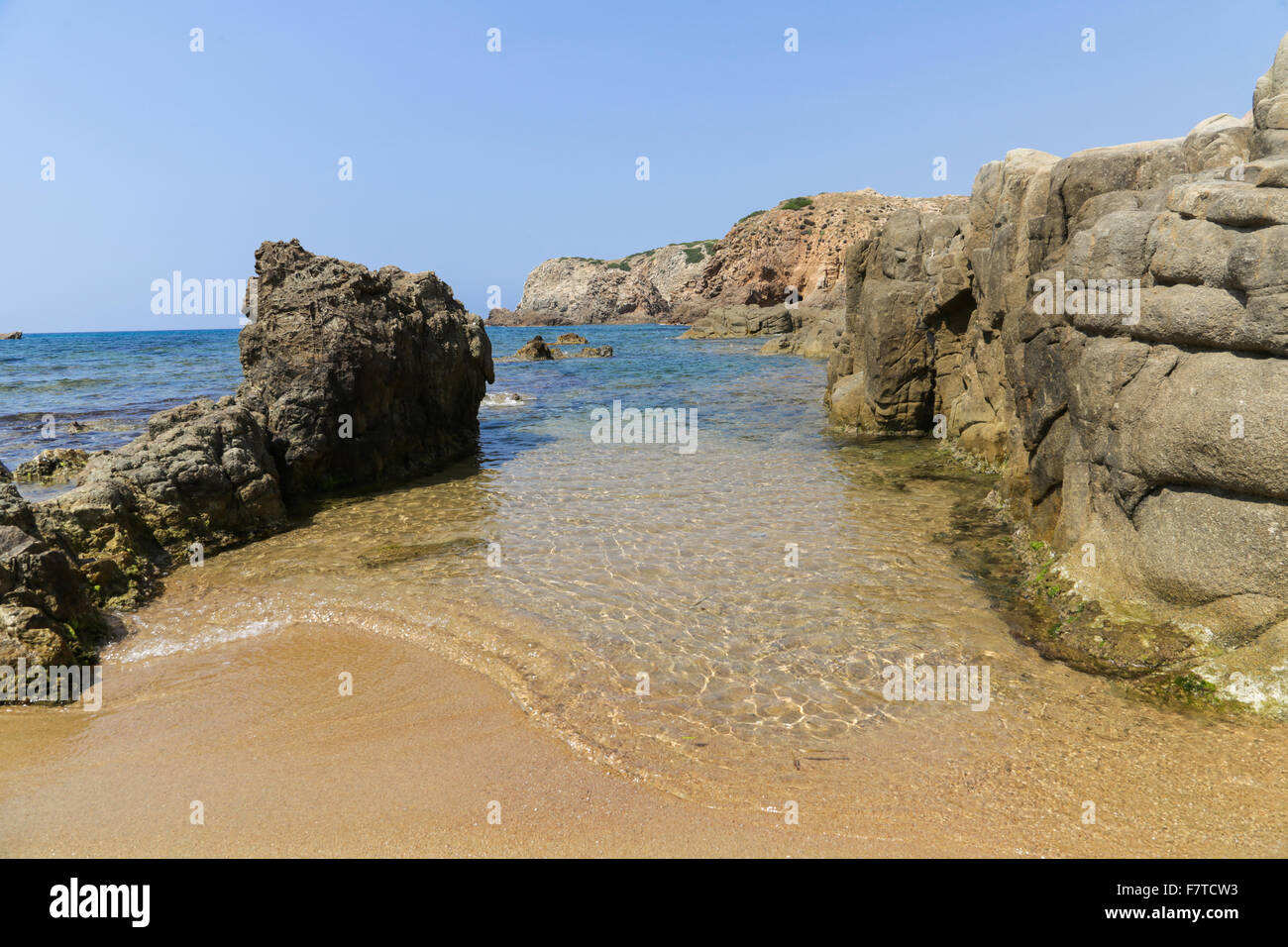 View of the wonderful beach of Capo Pecora, Sardinia Stock Photo - Alamy