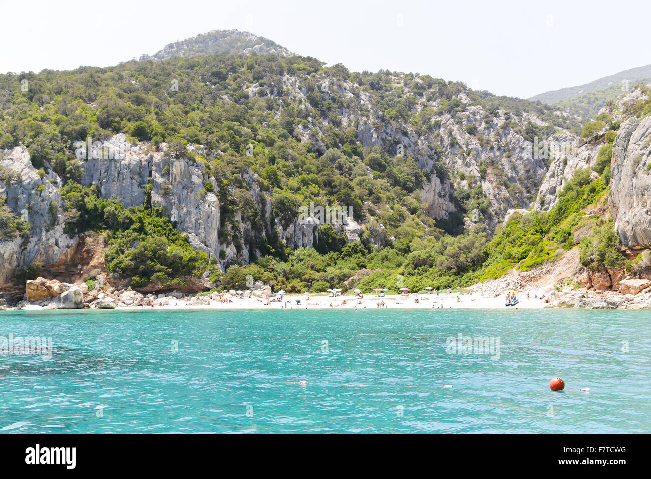 Rocks and caves around the coast of Cala Gonone, Sardinia Stock Photo ...
