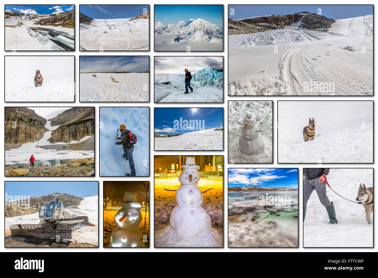 Winter sports collage Stock Photo - Alamy