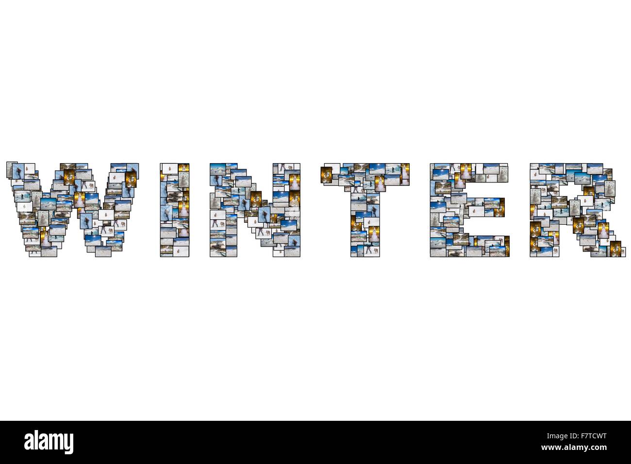 Winter pictures collage Stock Photo - Alamy