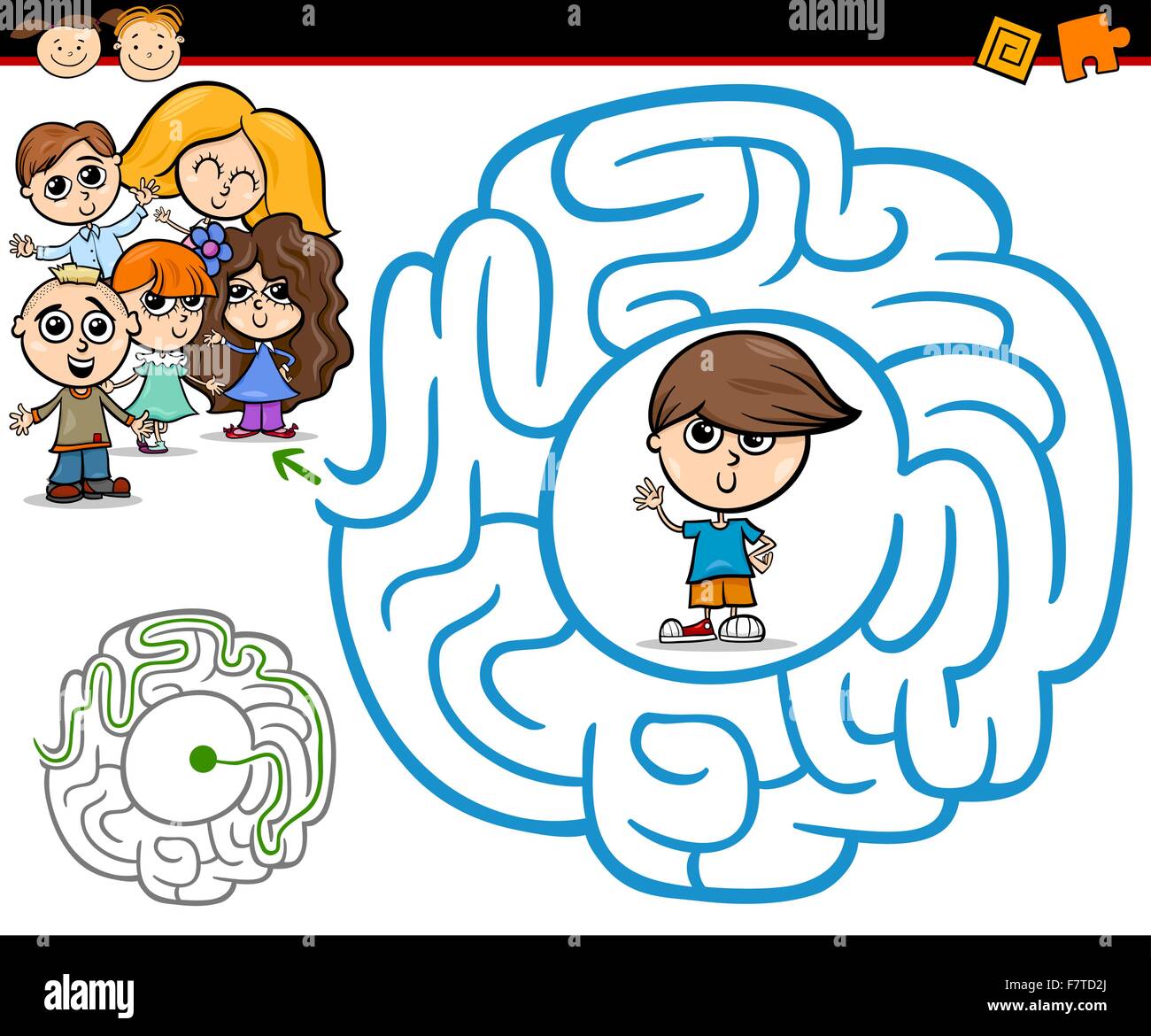 Escape labyrinth game maze Stock Vector Images - Alamy