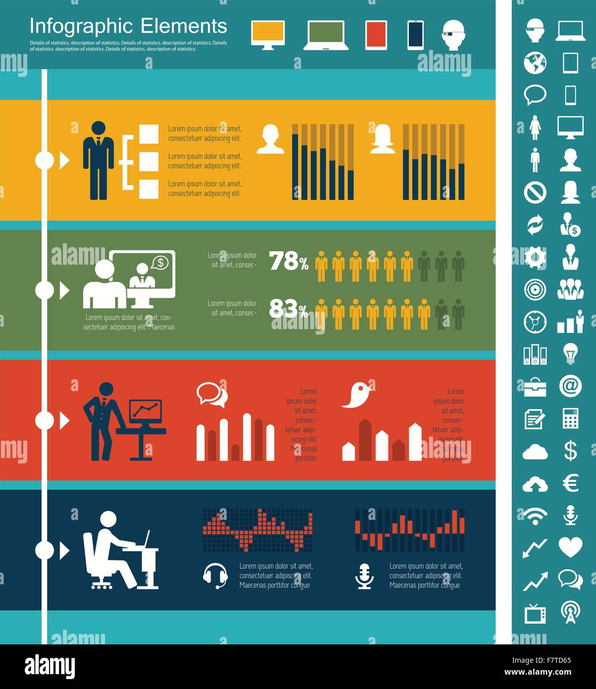 IT Industry Infographic Elements Stock Vector Image & Art - Alamy