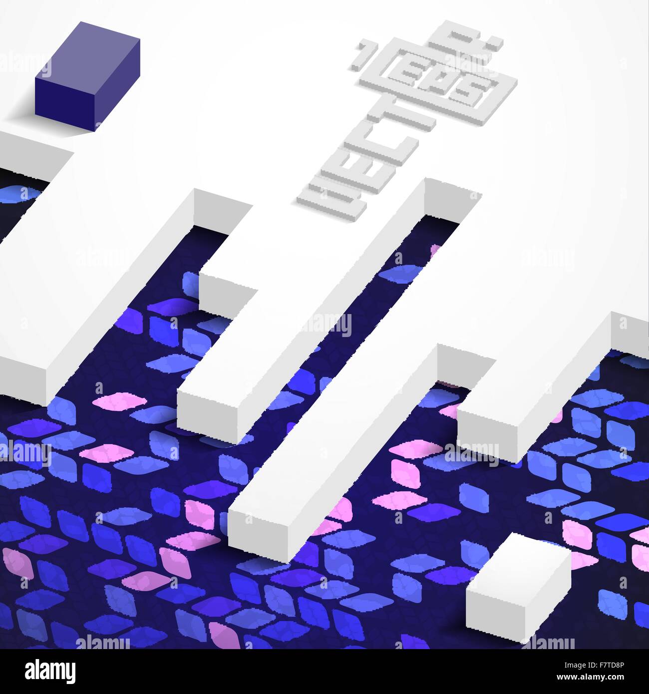 Abstract 3D Geometrical Design Stock Vector Image & Art - Alamy