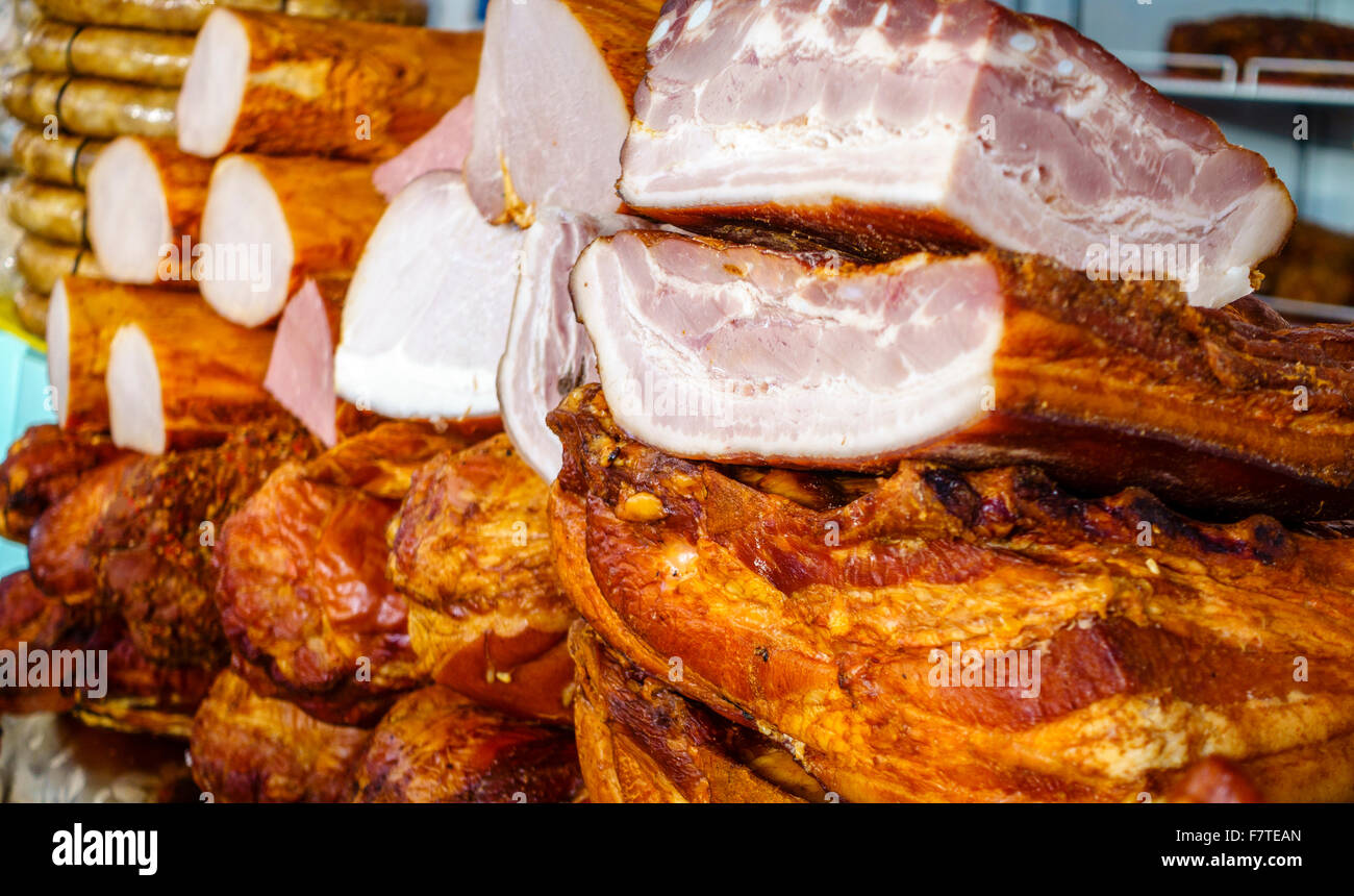 Food smoked ham hi-res stock photography and images - Alamy