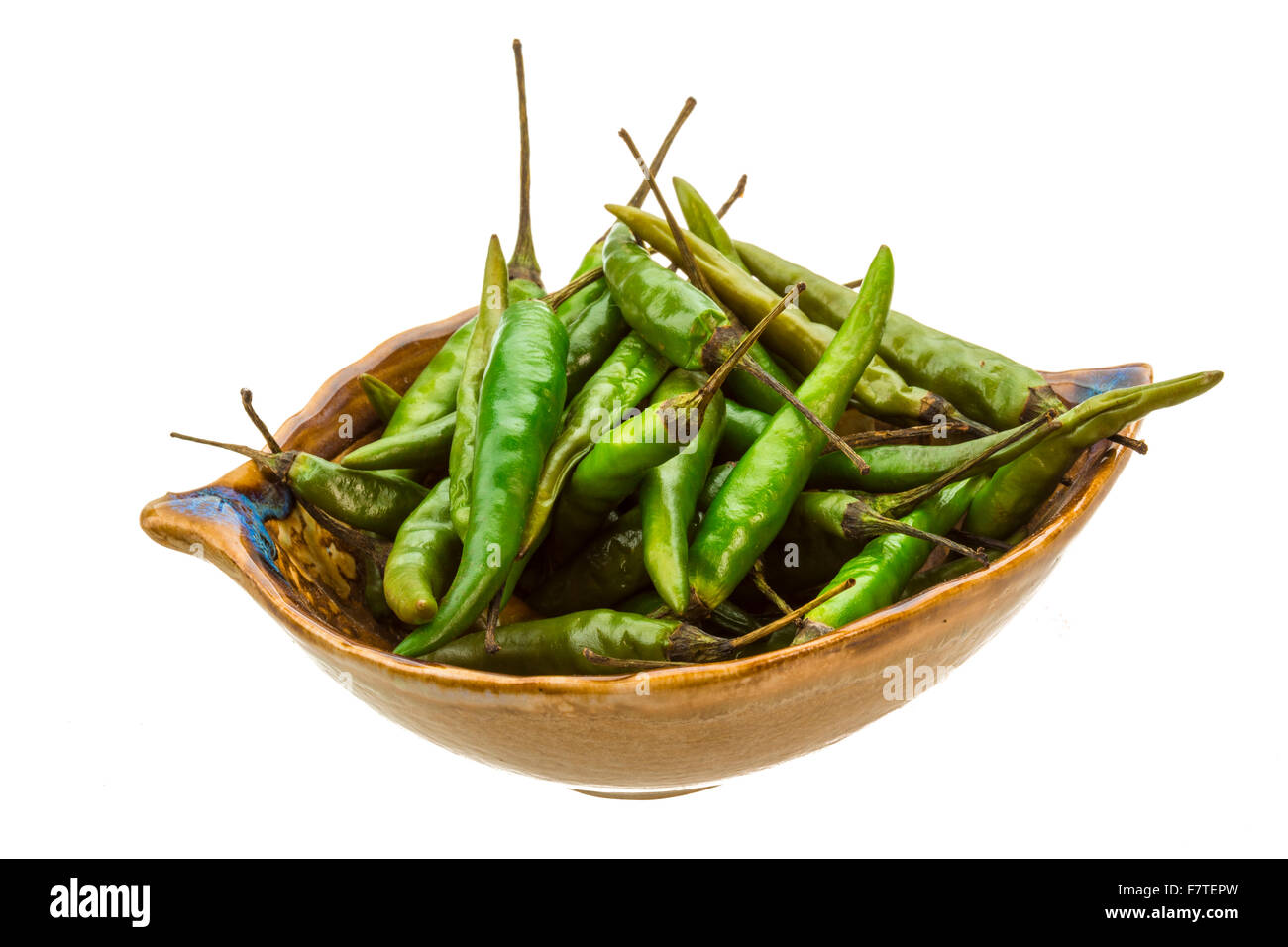 Green chilli pepper isolated Stock Photo - Alamy
