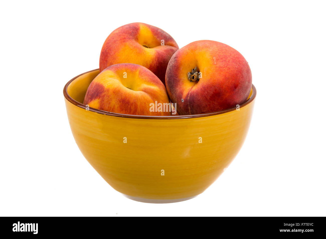 Bright ripe peaches isolated Stock Photo - Alamy