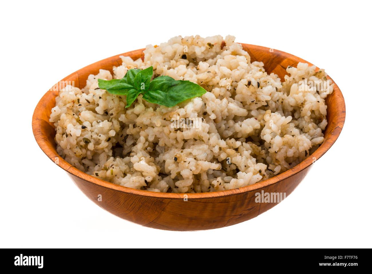 Boiled rice with herbs Stock Photo - Alamy