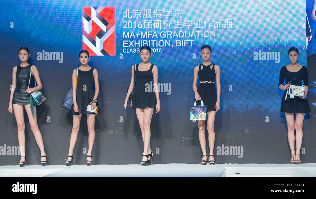 Beijing, China. 1st Dec, 2015. Models present creations designed by ...