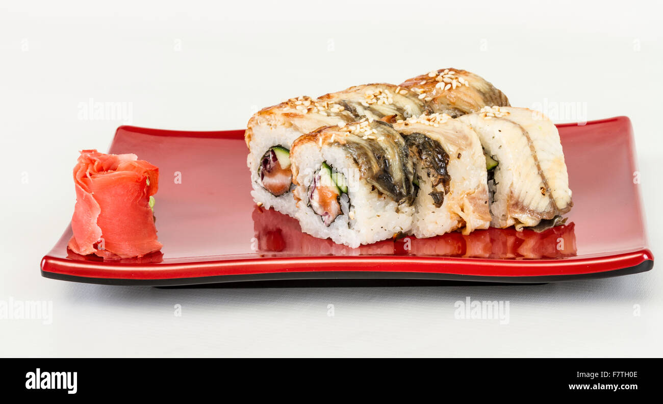 Japanese traditional Cuisine - Maki Roll with Cucumber , Cream Cheese ...