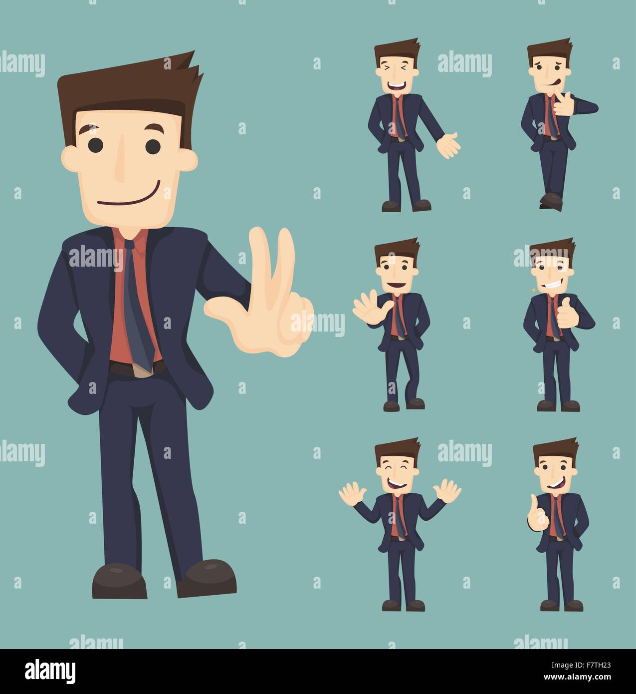 Set of businessman characters poses Stock Vector Image & Art - Alamy