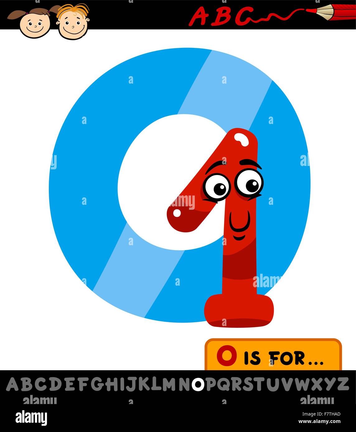 letter o with one cartoon illustration Stock Vector Image & Art - Alamy