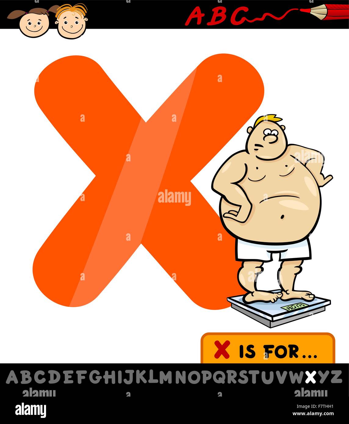 letter x with xl cartoon illustration Stock Vector Image & Art - Alamy