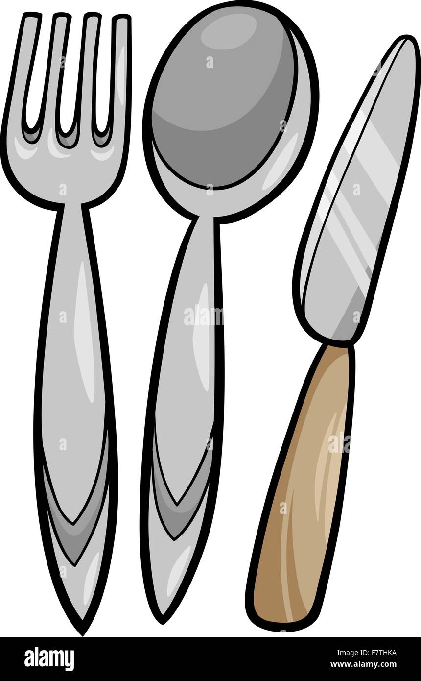 utensils cartoon illustration Stock Vector Image & Art - Alamy