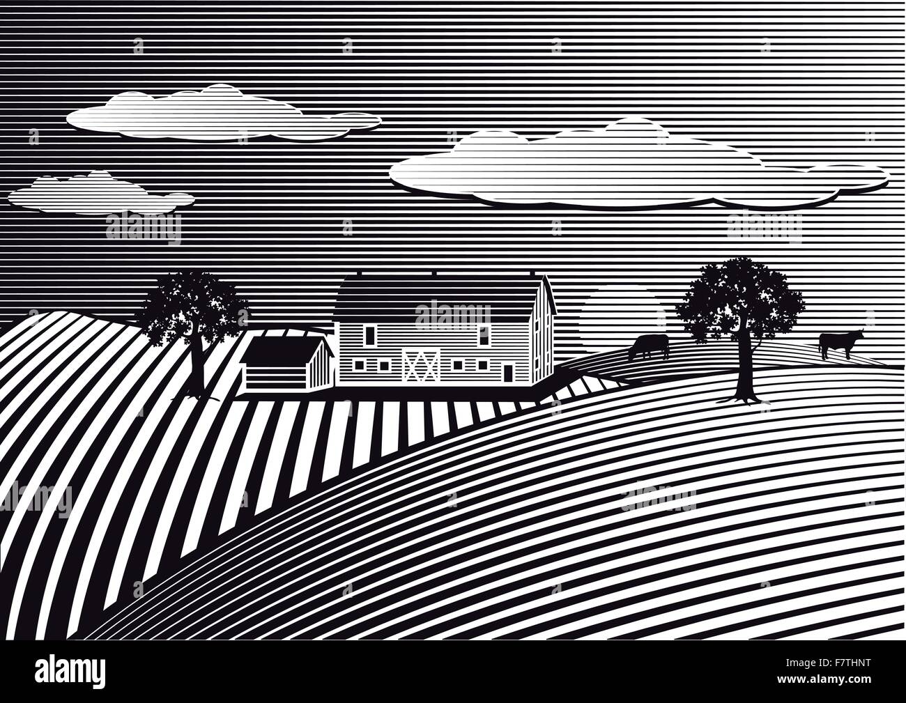 Breeds cattle countryside Stock Vector Images - Alamy