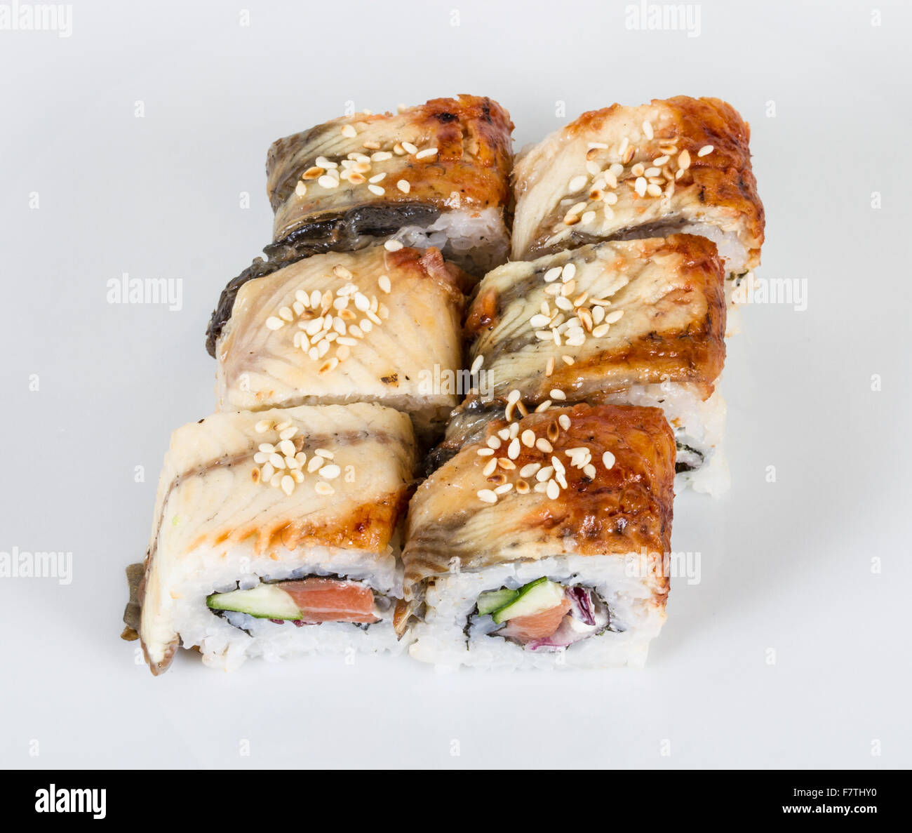 Japanese traditional Cuisine - Maki Roll with Cucumber , Cream Cheese ...