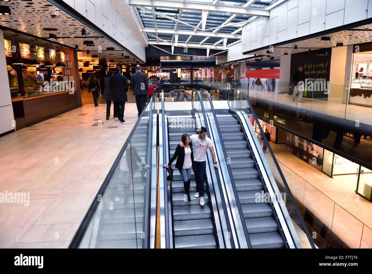 modern bright shopping mall indoor architecture Stock Photo - Alamy