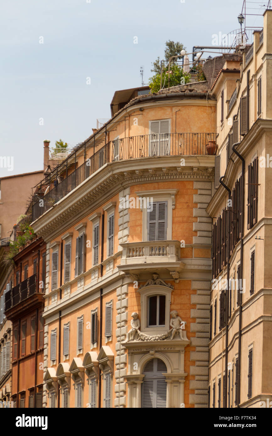 Rome, Italy. Typical architectural details of the old city Stock Photo ...