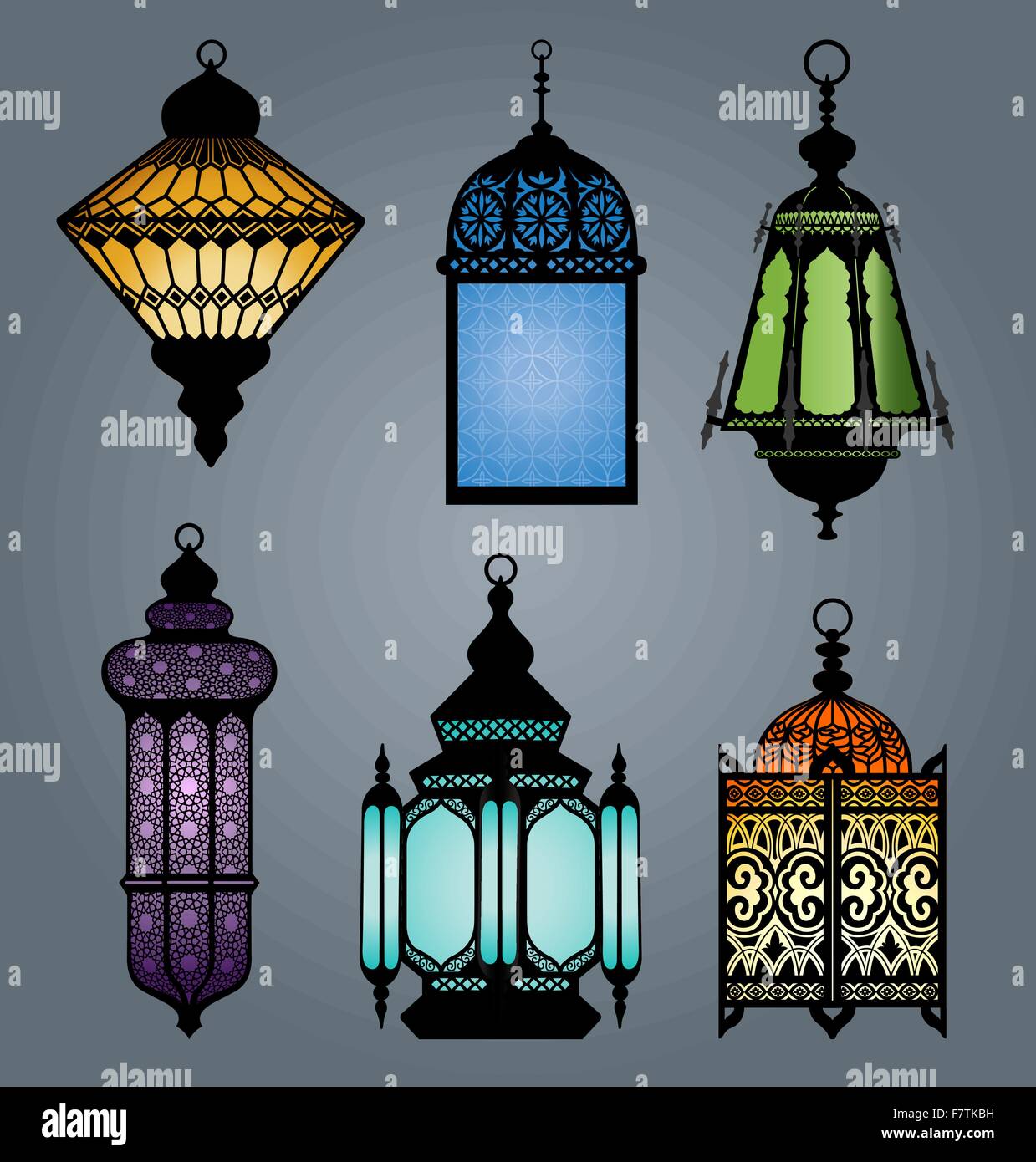 Vector set of arabic lantern part 2 Stock Vector Image & Art - Alamy