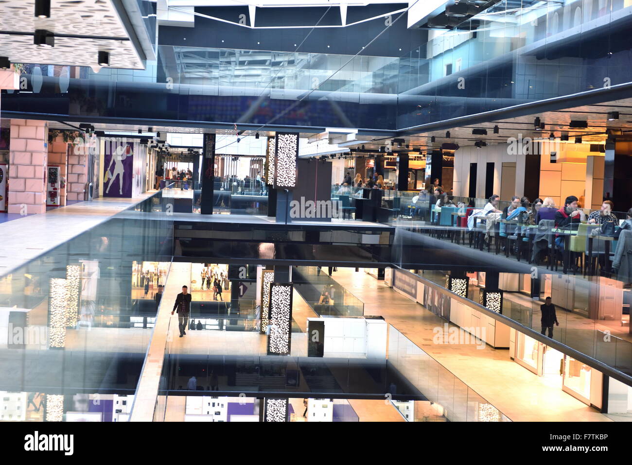 modern bright shopping mall indoor architecture Stock Photo - Alamy
