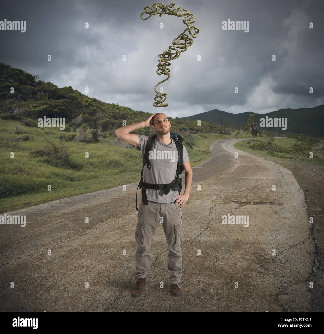 Question mark in nature hi-res stock photography and images - Alamy
