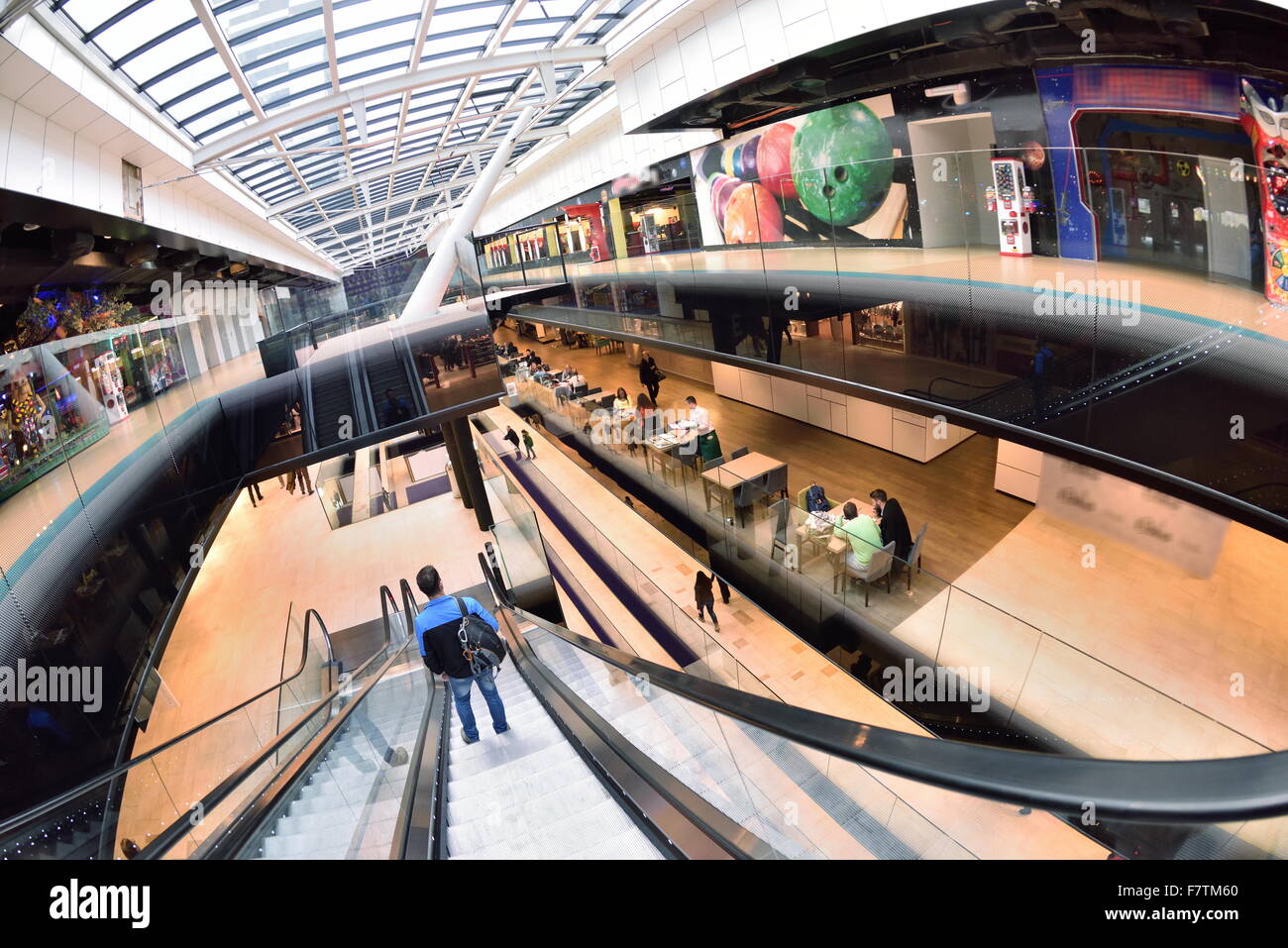 modern bright shopping mall indoor architecture Stock Photo - Alamy