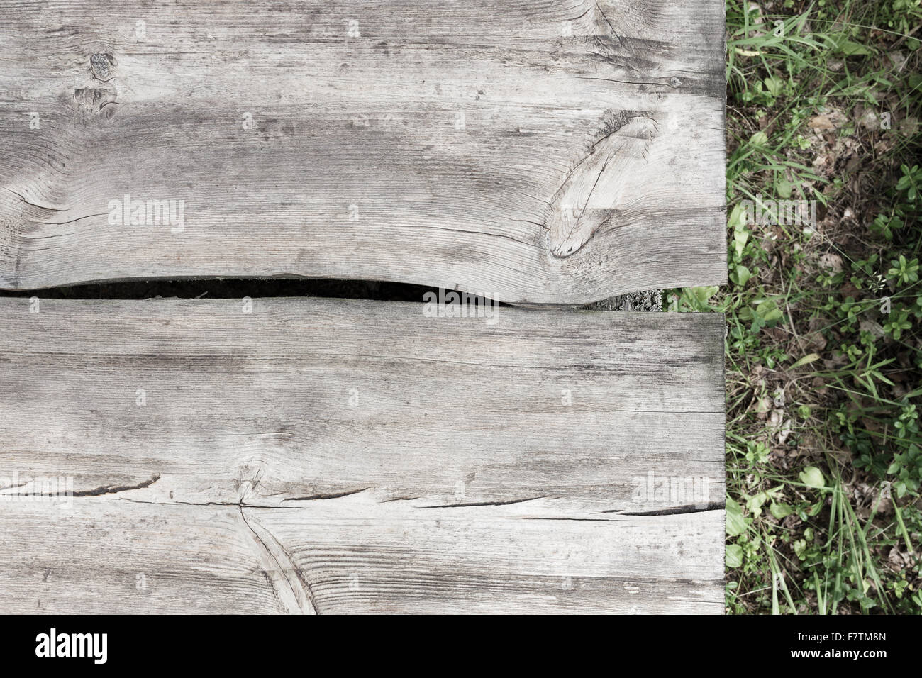 Two big planks wood texture background Stock Photo - Alamy