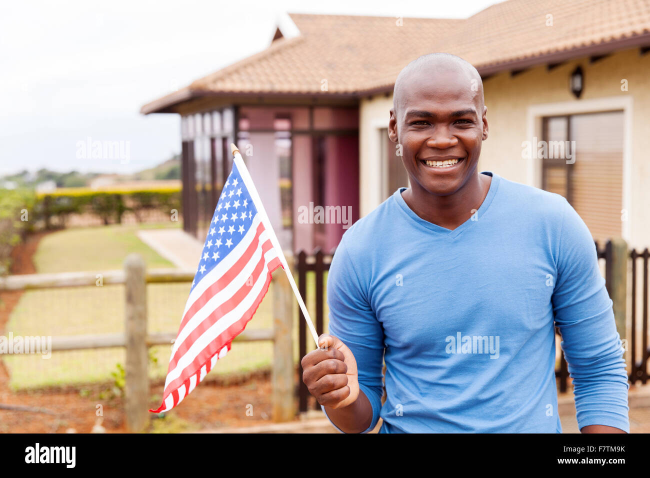 Handsome young man american flag hi-res stock photography and images ...