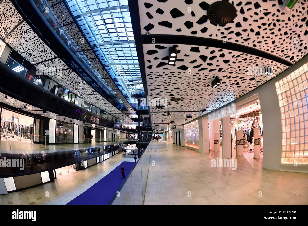 modern bright shopping mall indoor architecture Stock Photo - Alamy
