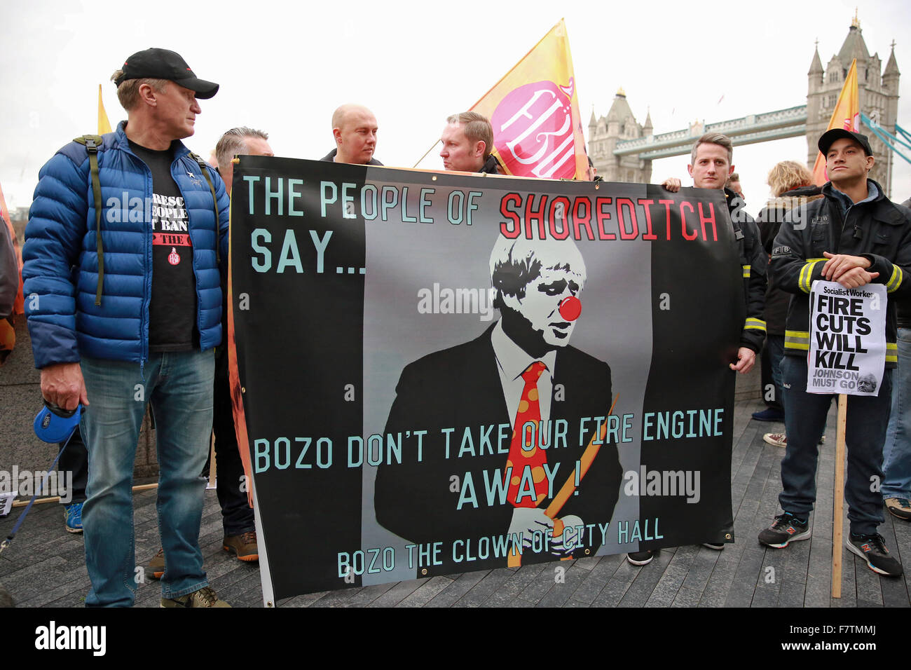 London, UK. 2nd December, 2015. Fire Brigades Union firefighters ...