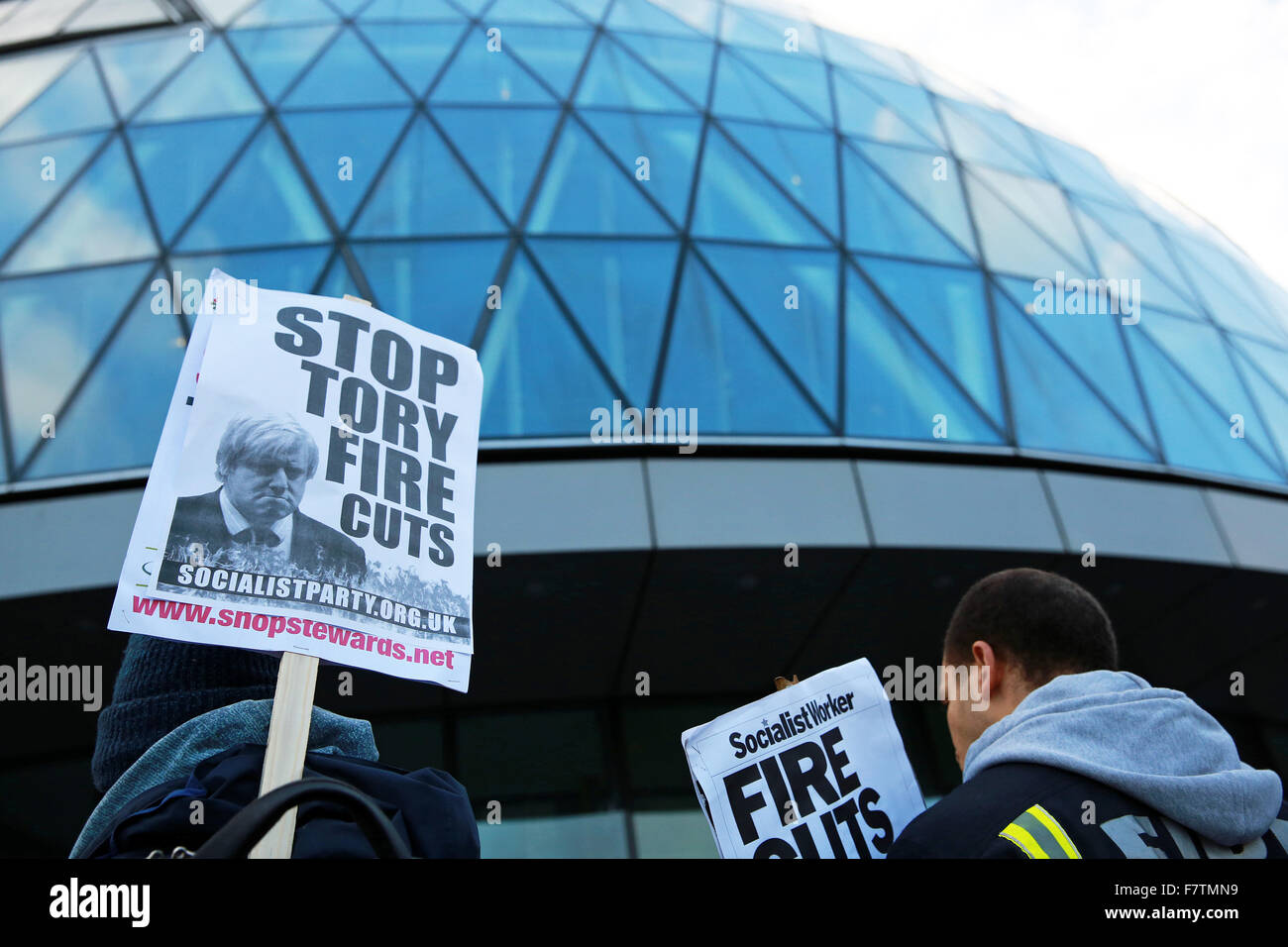 London, UK. 2nd December, 2015. Fire Brigades Union firefighters ...