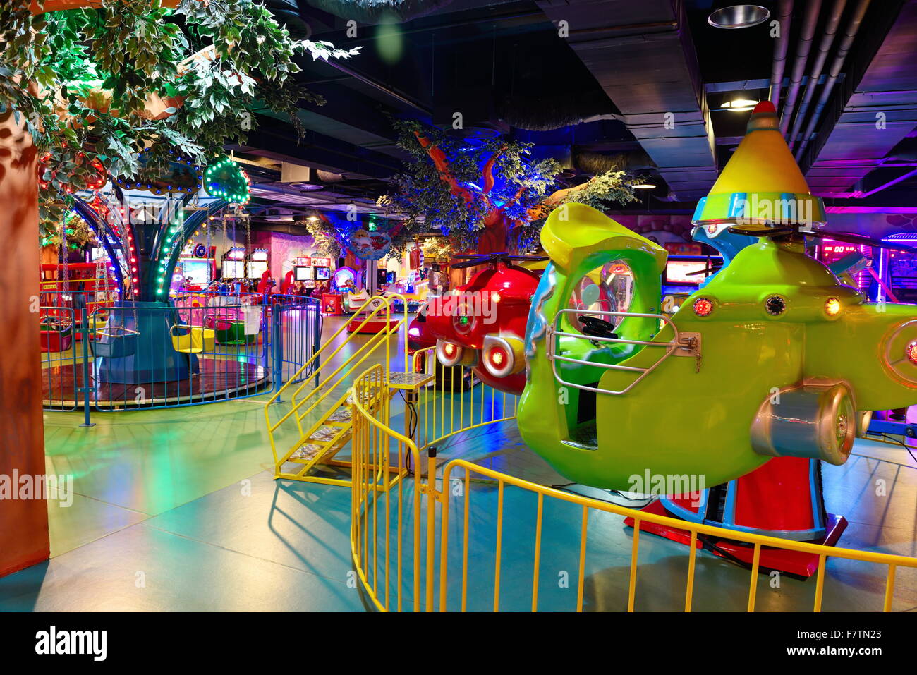modern shopping mall playground for kids and video games Stock Photo ...