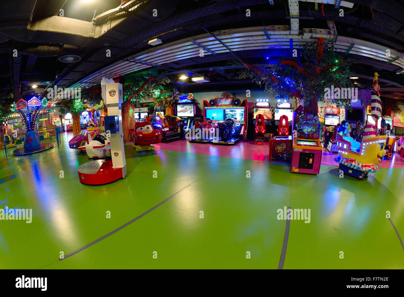 modern shopping mall playground for kids and video games Stock Photo ...