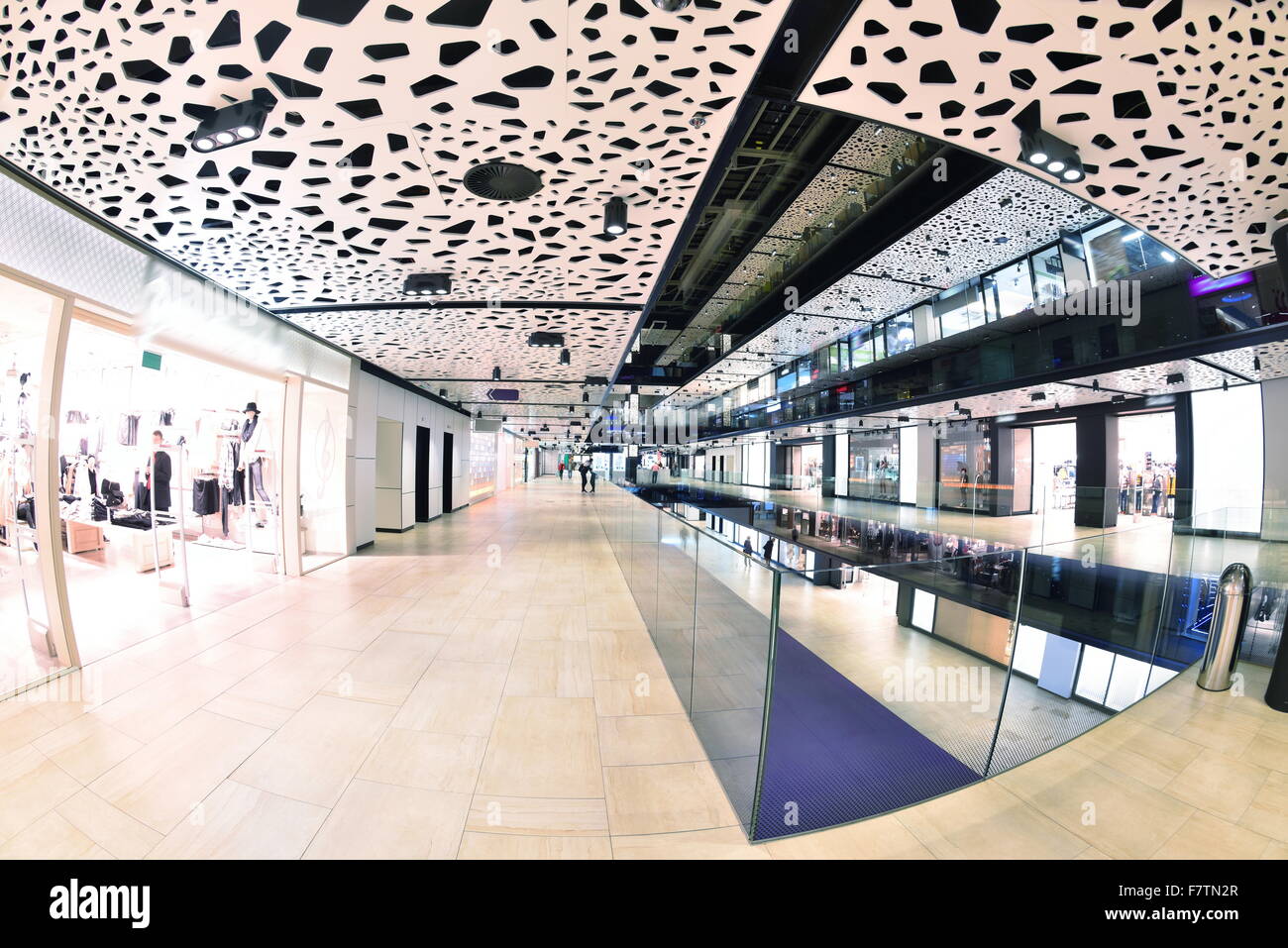 modern bright shopping mall indoor architecture Stock Photo - Alamy