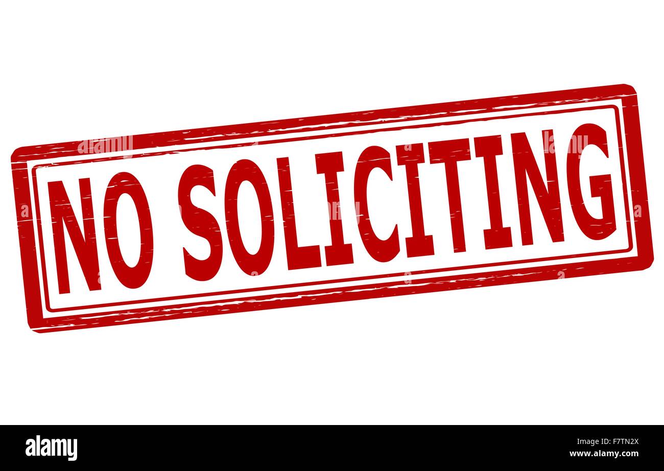 No soliciting sign Stock Vector Images - Alamy