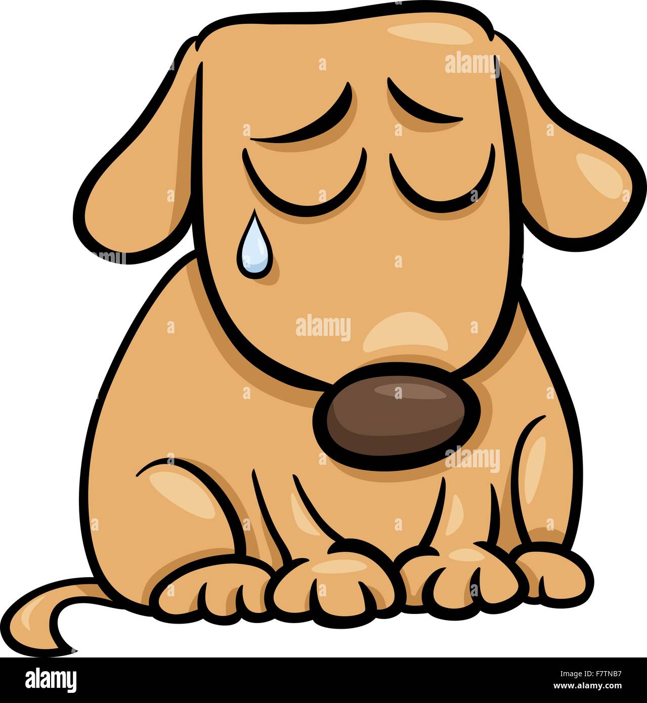 Cartoon illustration sad homeless dog hi-res stock photography and ...