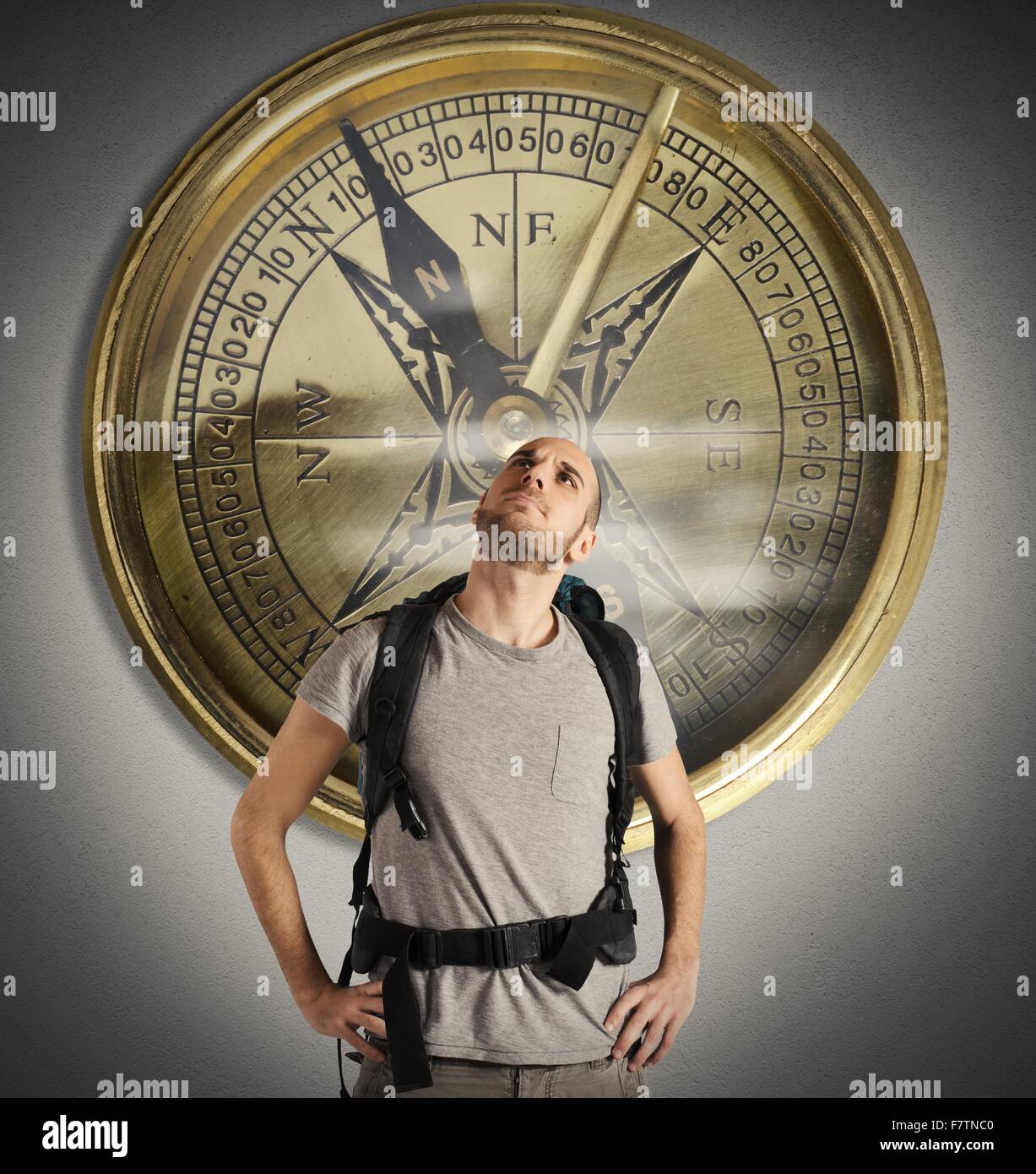 Compass of explorer Stock Photo - Alamy