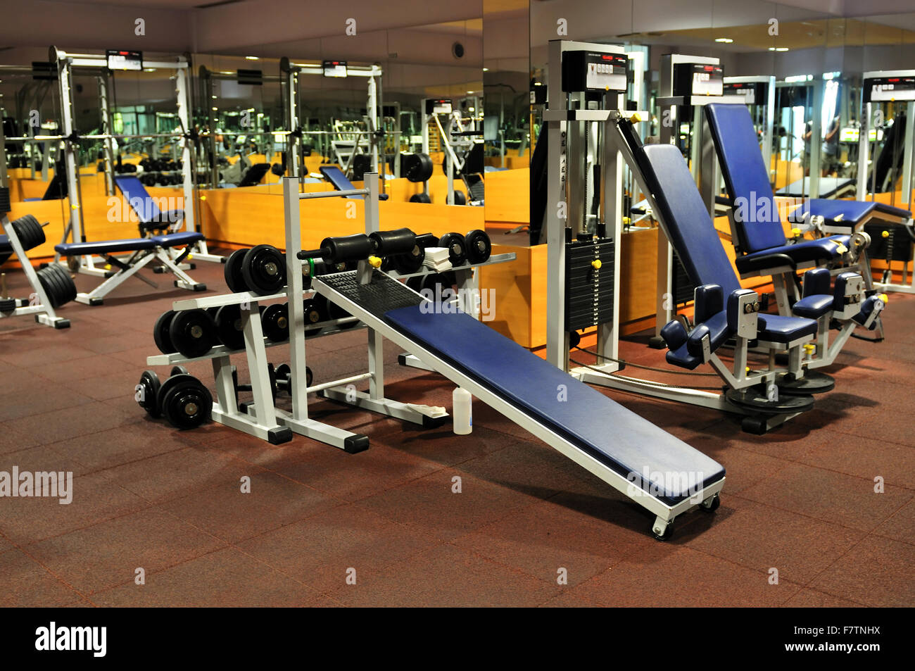 Fitness club gym indoors Stock Photo - Alamy