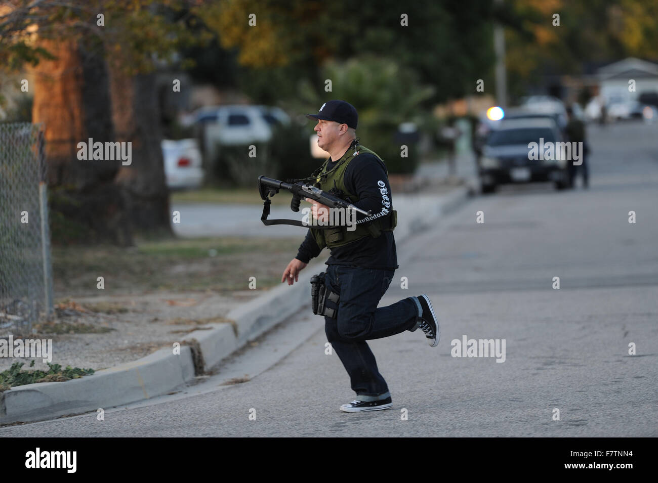 San Bernardino, California, USA. 2nd Dec, 2015. A police officer ...