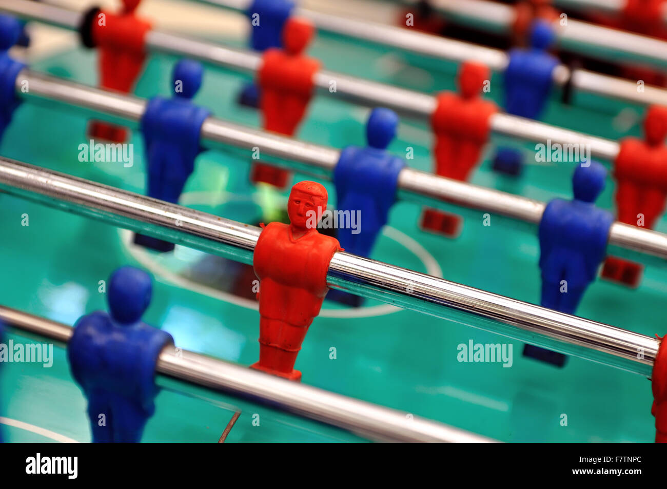 A game of table soccer Stock Photo - Alamy