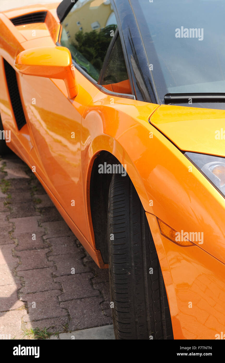Fast sports car front view Stock Photo - Alamy