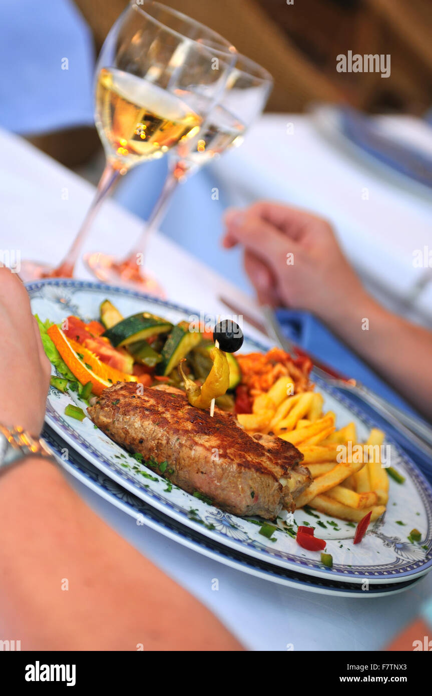 Amazing dinner in luxery reasaurant Stock Photo - Alamy